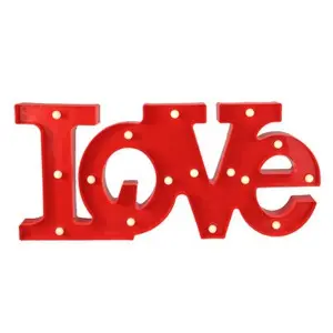 NORTHLIGHT Led Love Sign Valentine's Day Marquee Style Wall Art20" - Red