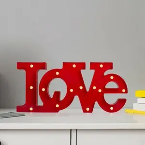 NORTHLIGHT Led Love Sign Valentine's Day Marquee Style Wall Art20"