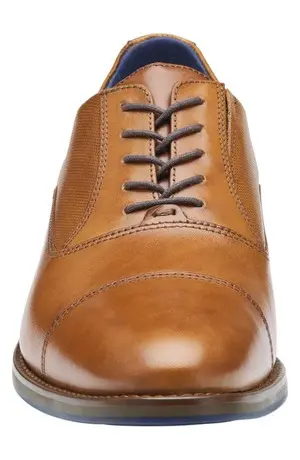 Johnston & Murphy Landry Cap Toe Oxford - Tan Full Grain