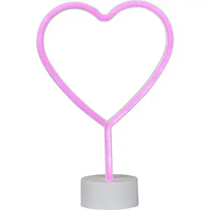 NORTHLIGHT Led Heart Neon Table Light- 11.5" - Pink