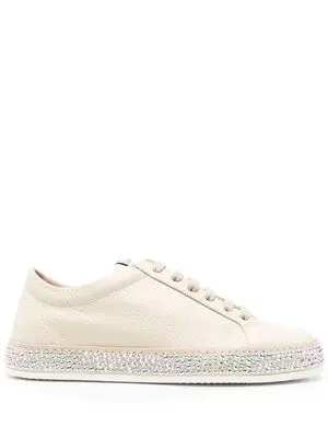 LE SILLA Crystal-embellished Sneakers - Neutrals