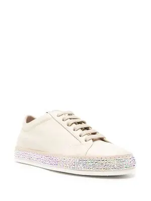 LE SILLA Crystal-embellished Sneakers - Neutrals