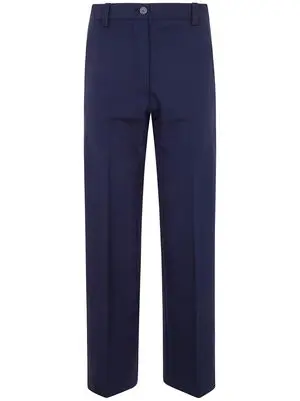 SEMICOUTURE Straight-leg Tailored Trousers - Blue