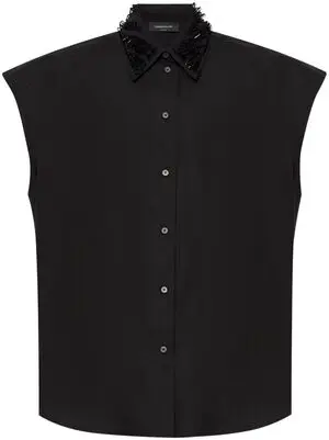 Fabiana Filippi Bead-detail Shirt - Black