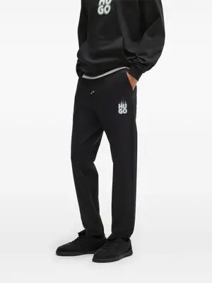 Hugo Smoked-logo Cotton Track Pants
