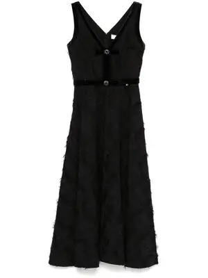 NISSA Frayed Midi Dress