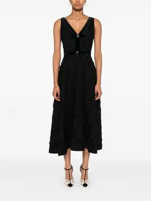 NISSA Frayed Midi Dress