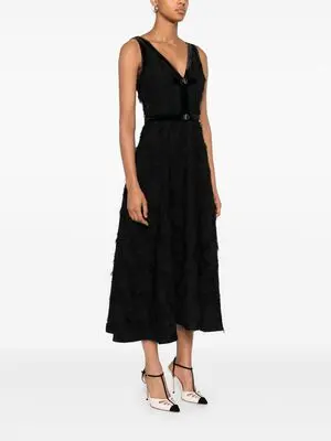 NISSA Frayed Midi Dress