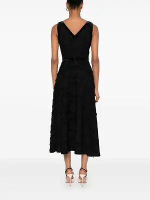 NISSA Frayed Midi Dress