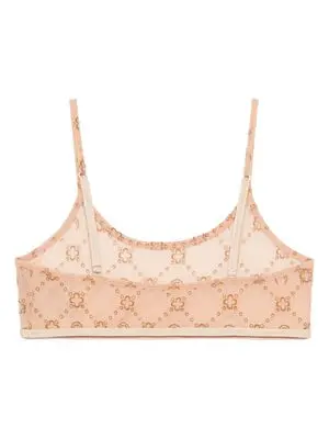 MARINE SERRE Mesh Flocked Bralette