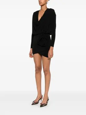 NISSA Floral-appliqué Mini Dress