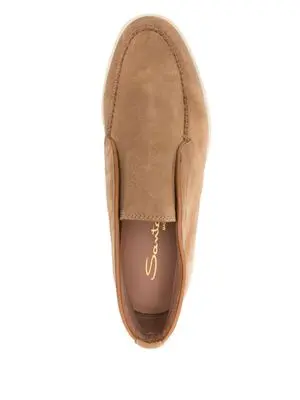 Santoni Suede Boots - Neutrals