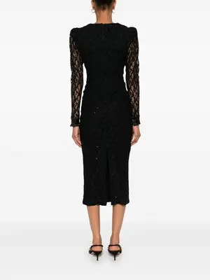 NISSA Floral Lace Midi Dress