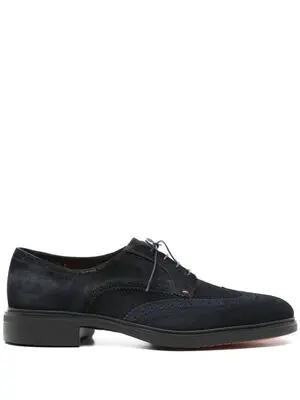 Santoni Suede Oxford Shoes