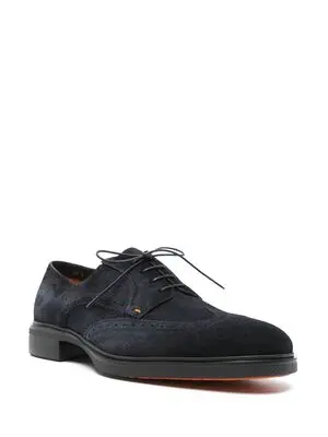 Santoni Suede Oxford Shoes