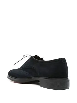 Santoni Suede Oxford Shoes