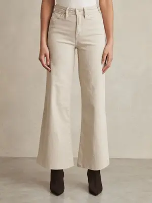 Good American Cropped Palazzo Jeans