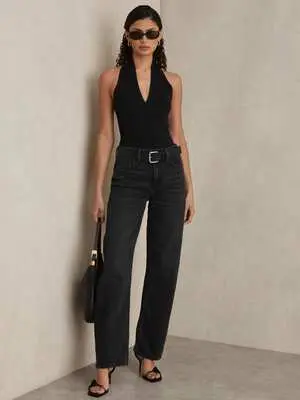 Good American Relaxed Barrel Jeans - Black