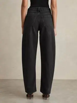 Good American Relaxed Barrel Jeans - Black