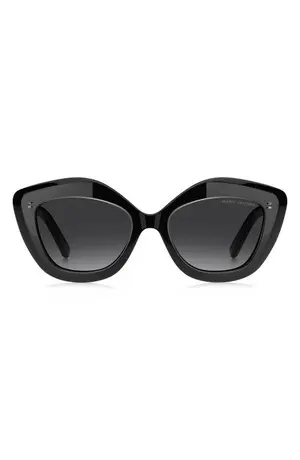 Marc Jacobs 52mm Cat Eye Sunglasses - Crystal Black/dark Grey