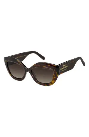 Marc Jacobs 52mm Cat Eye Sunglasses - Crystal Havana/ Brown