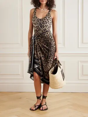 Dolce & Gabbana Leopard-print Silk Pareo
