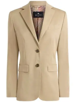 Etro Pegaso-buttons Cotton Blazer