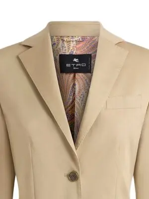 Etro Pegaso-buttons Cotton Blazer