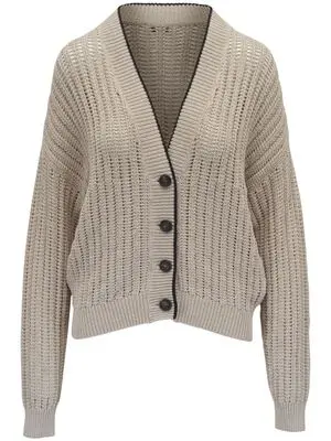 Brunello Cucinelli Contrast-trim Cardigan