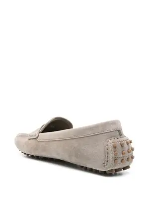 Brunello Cucinelli Monili-embellished Loafers - Grey