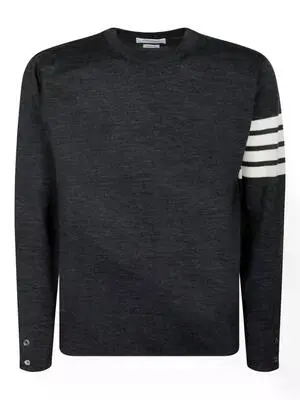 Thom Browne 4-bar Crew-neck Jumper - Grey