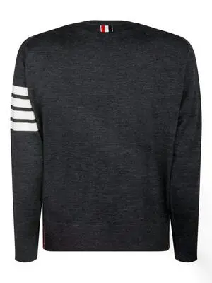 Thom Browne 4-bar Crew-neck Jumper - Grey