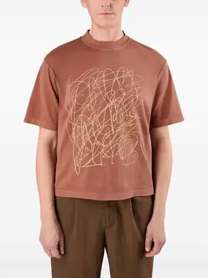 Camper Cut-out Detail T-shirt - Red
