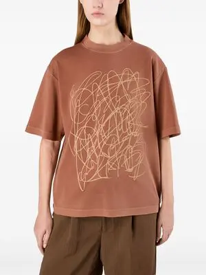 Camper Cut-out Detail T-shirt - Red