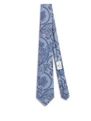 Etro Micro-stripe Paisley Neck Tie