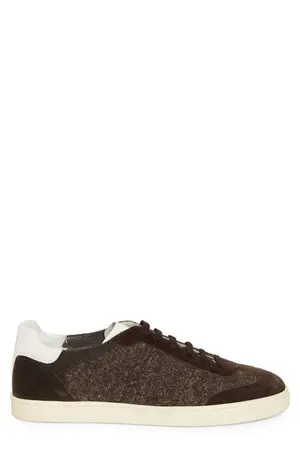 Brunello Cucinelli Mixed Media Low Top Sneaker