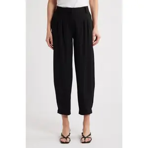 Wit & Wisdom Ab'solution Skyrise Pleated Barrel Pants - Black