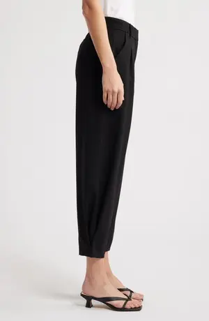Wit & Wisdom Ab'solution Skyrise Pleated Barrel Pants - Black