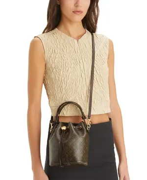 Tory Burch T Monogram Mini Bucket Bag - French Press
