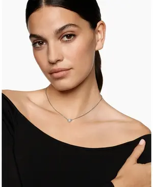 David Yurman Puffy Heart Pendant Necklace In Sterling With Diamonds, 7.8mm