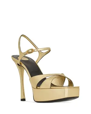Women's Saint Laurent Gold Shoes