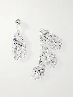 Magda Butrym Tone Crystal Mismatched Earrings - Silver