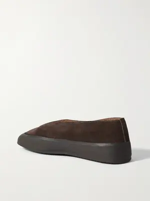 Le Monde Beryl Le Monde Beryle Shearling-lined Suede Ballet Flats - Brown