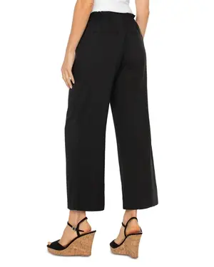 LIVERPOOL Tie Waist Ankle Pants - Black