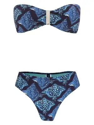 LYGIA & NANNY Ester Printed Bikini Set - Blue