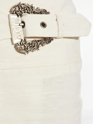 Versace Baroque Buckle Trousers - White