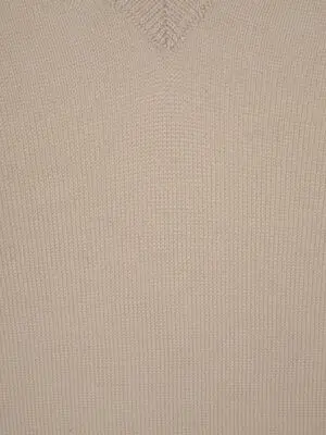 Max Mara V-neck Fine Knit Top - Neutrals