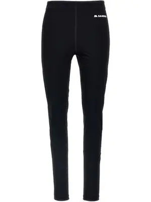 JIL SANDER Logo-print Leggings - Black