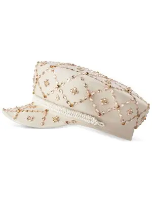 MAISON MICHEL Abby Hat - Neutrals