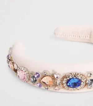 MAISON AVA Embellished Headband - Pink